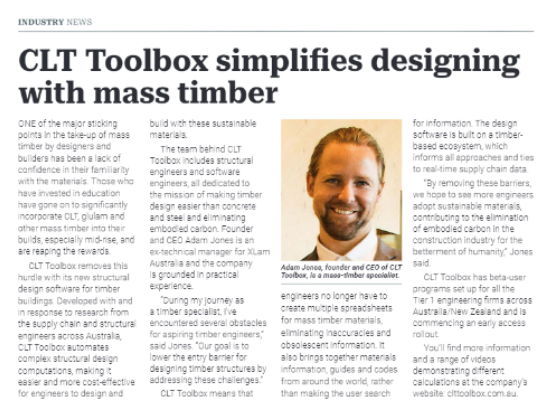 CLT Toolbox Simplifies Designing With Mass Timber - SPEC Toolbox