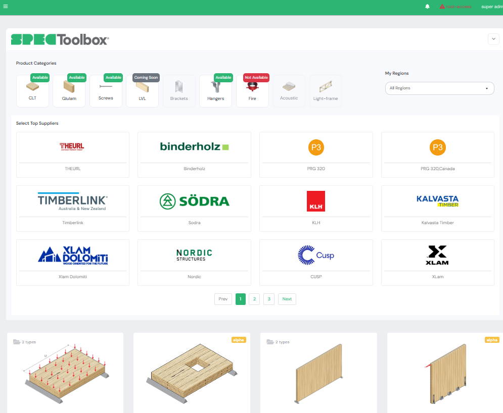 Suppliers new - SPEC Toolbox